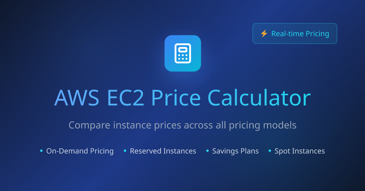 AWS EC2 Pricing Calculator — On-Demand, Savings Plans, Reserved & Spot